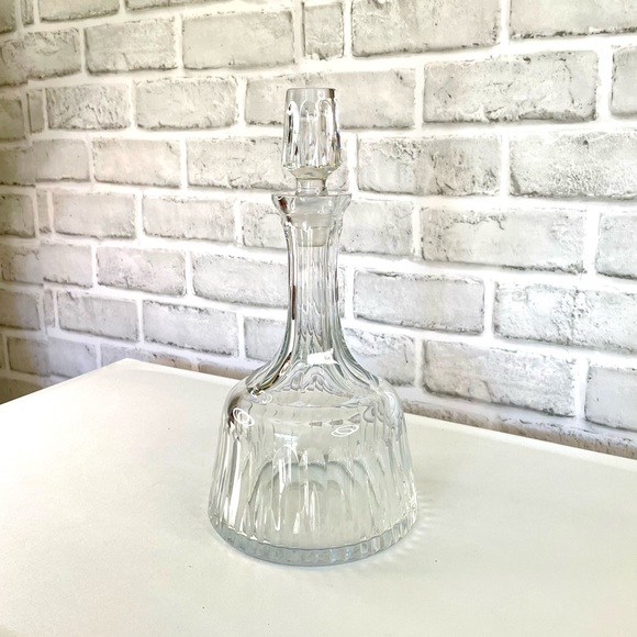 Vintage | Accents | Vintage Large Clear Cut Glass Decanter Bottle With ...